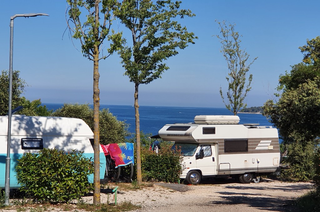 Stellplätze im Campingplatz Val Saline, Rovinj, Istrien, Kroatien