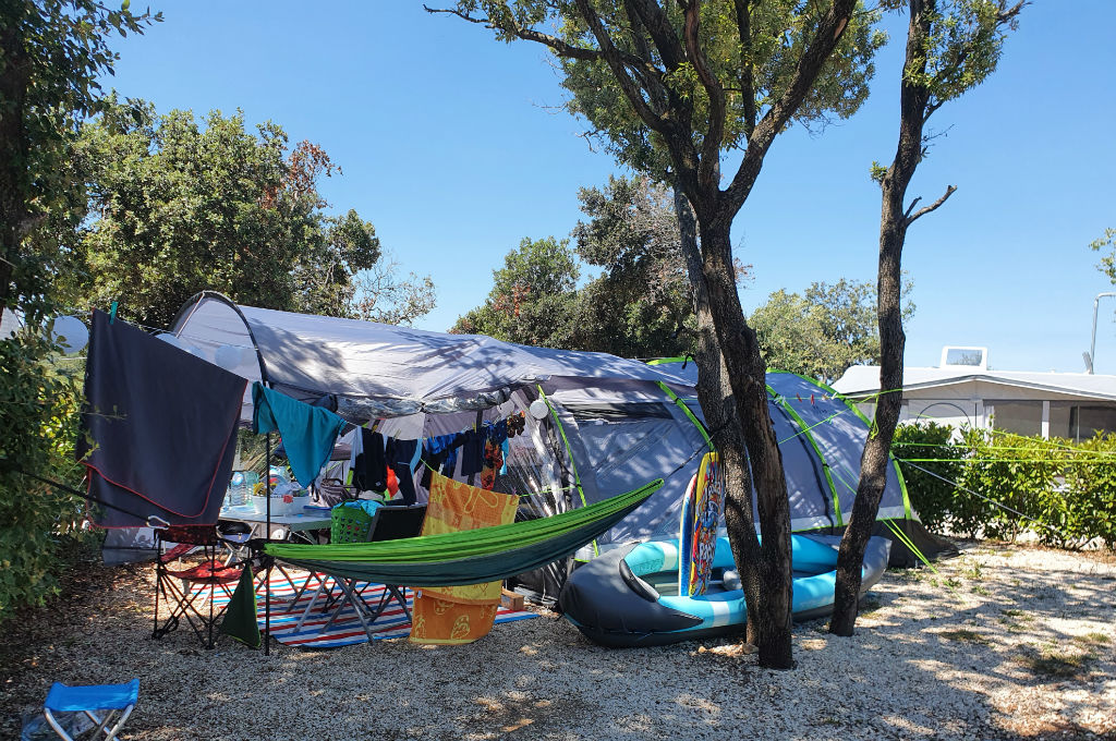 Stellplätze im Campingplatz Val Saline, Rovinj, Istrien, Kroatien