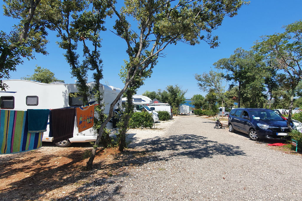 Stellplätze im Campingplatz Val Saline, Rovinj, Istrien, Kroatien