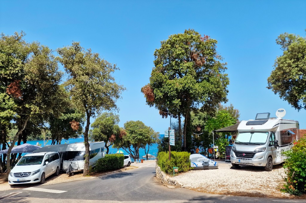 Stellplätze im Campingplatz Val Saline, Rovinj, Istrien, Kroatien